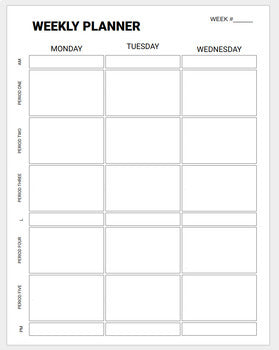 Google Slides Editable Weekly Planner – Roombop
