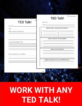 Digital/Printable TED Talk Worksheets (Editable in Google Slides) – Roombop