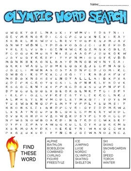 Winter Olympic Word Search: 3 Difficulties – Roombop