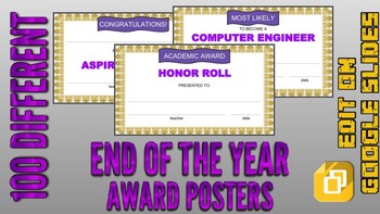 End of the Year Award Posters (Editable in Google Slides) – Roombop
