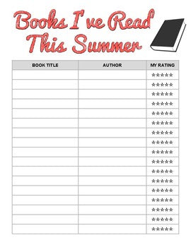 Summer Reading Journal – Roombop