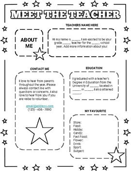 Meet the Student/Teacher (Editable in Google Slides) – Roombop