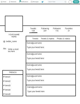 Twitter Template For Students