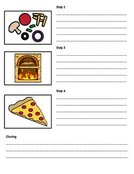 How to make a Pizza: Procedural Writing Organizers (Editable in Google ...