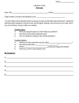 Digital Literature Circles Templates (Editable on Google Docs) – Roombop