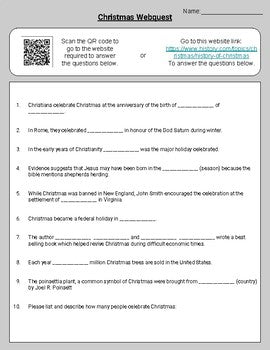 Christmas WebQuest - Engaging Internet Activity (Edit on Google Slides ...