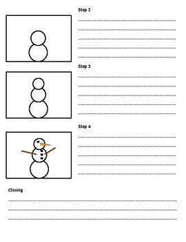 How to Build a Snowman: Procedural Writing Organizers (Editable in Goo ...