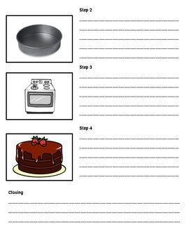 How to Bake a Cake: Procedural Writing Organizers (Editable in Google ...