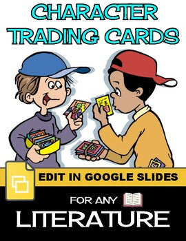 Customizable Character Trading Cards For Any Literature (Editable Goog ...